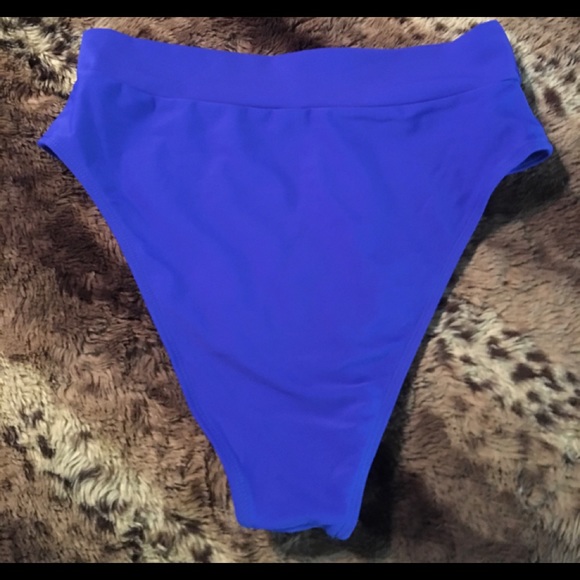 None | Swim | Royal Blue Highcut Bikini Bottoms Size Large New | Poshmark